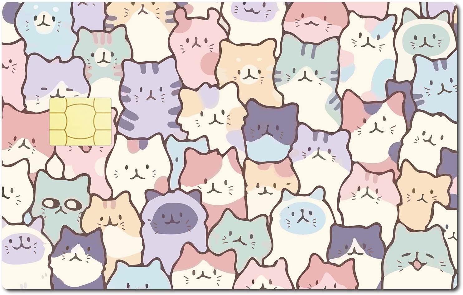Amazon.com: CREATCABIN Card Sticker Cartoon Cats Self Adhesive Credit ...