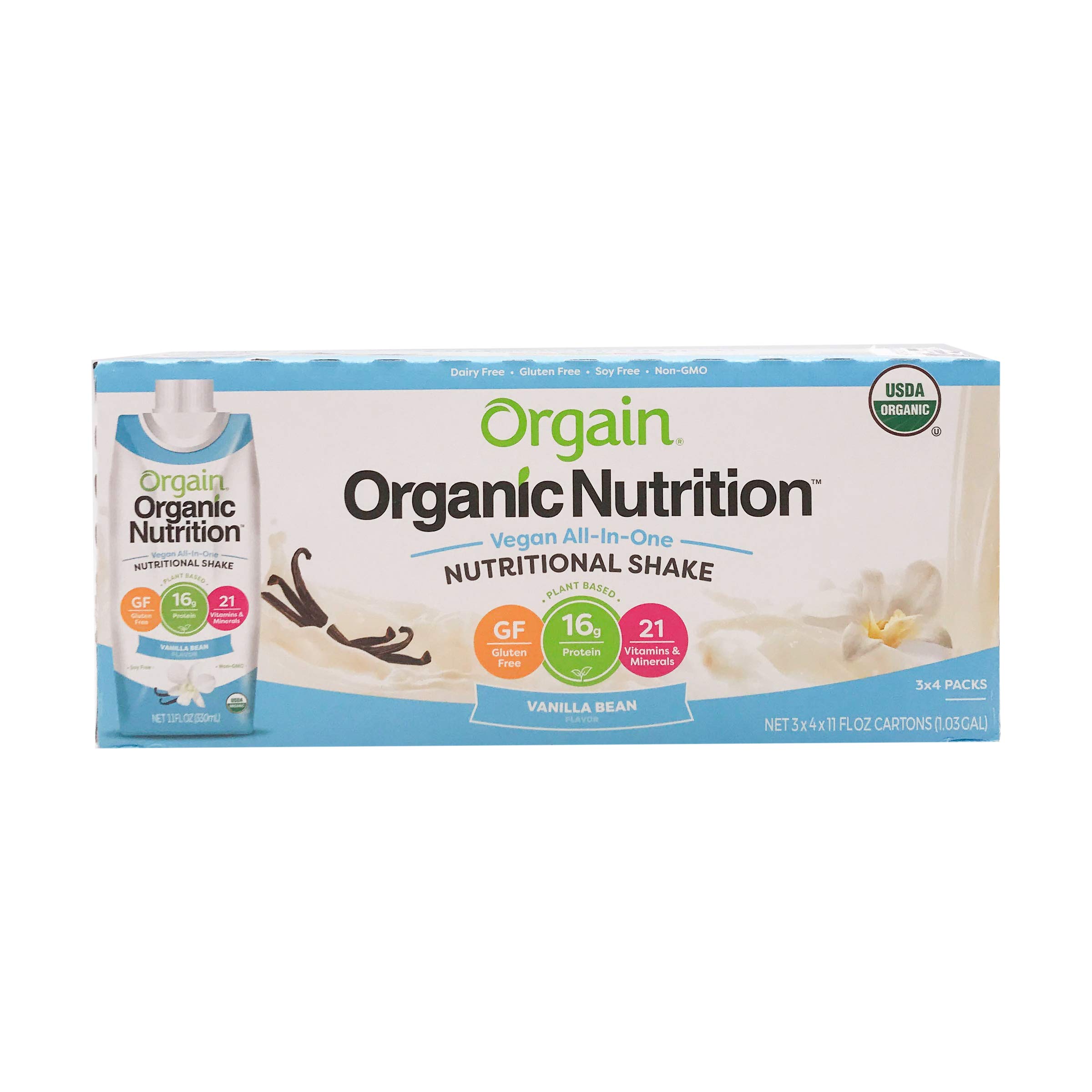 Amazon.com: Orgain Organic Vegan Plant Based Nutritional Shake, Vanilla ...