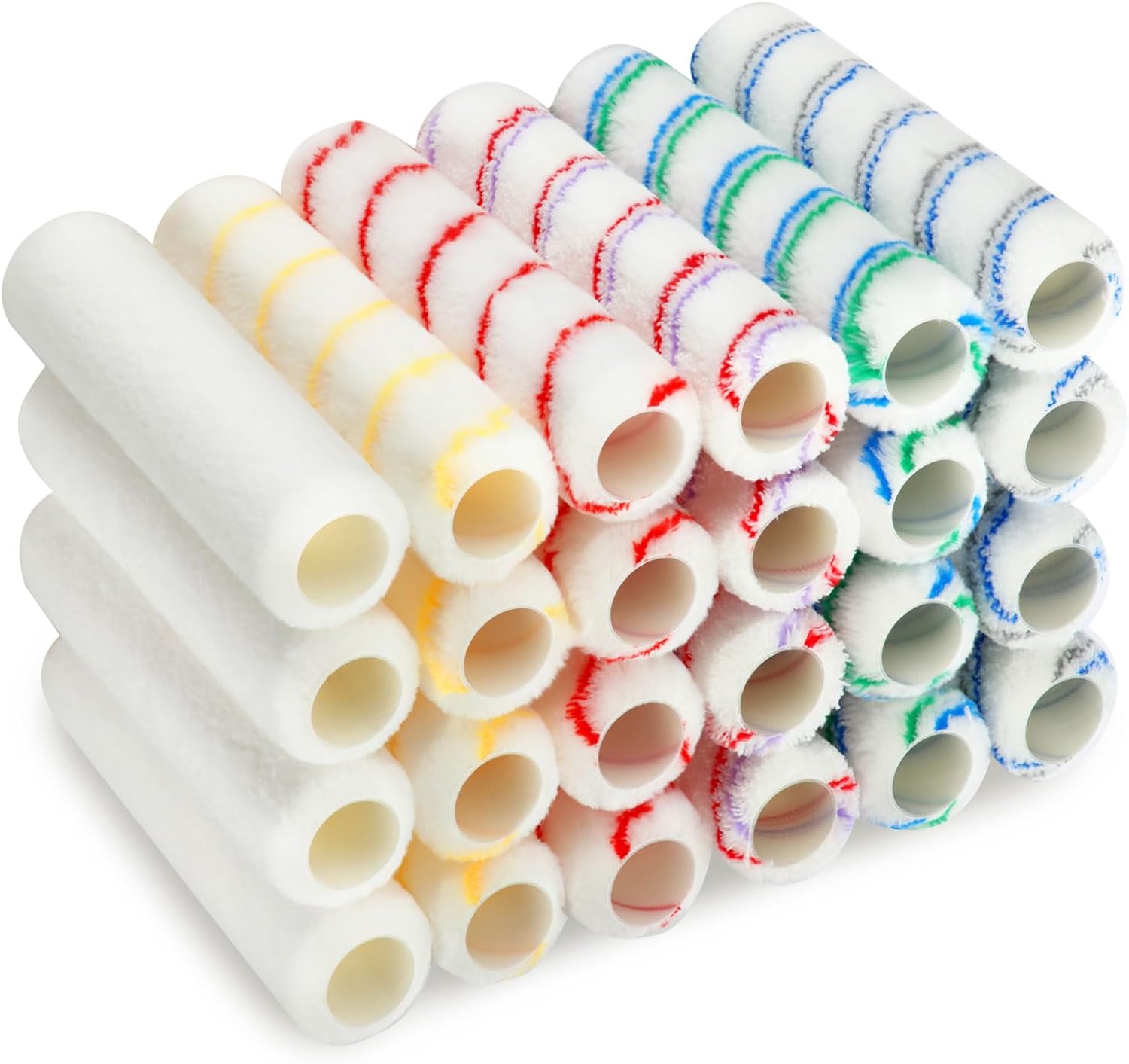 Tanlade 24 Pcs 9 x 3/8 inch Paint Roller Covers Microfiber Naps House ...