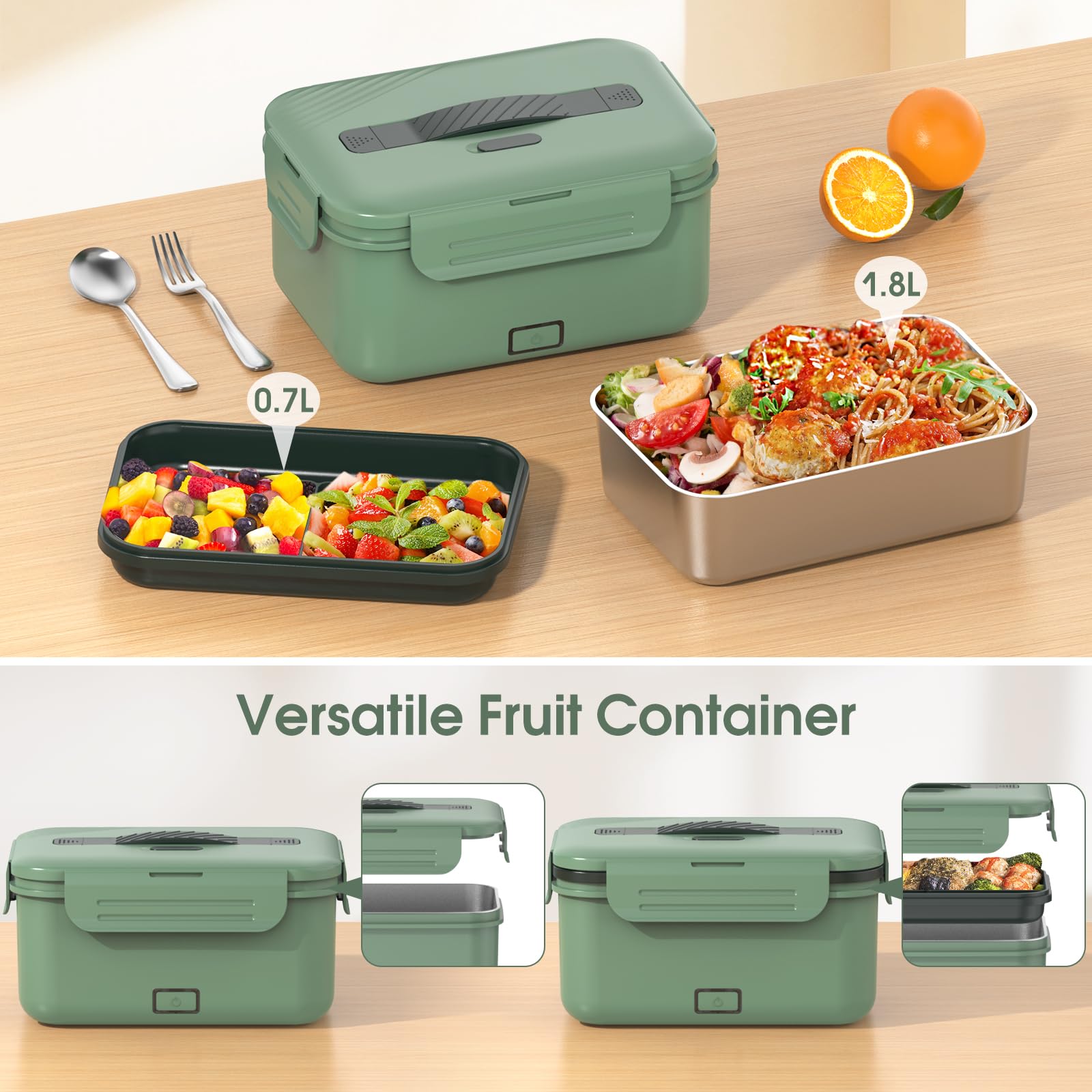 Snapklik.com : Carsolt Electric Lunch Box Food Heater - 3 In 1 Portable ...