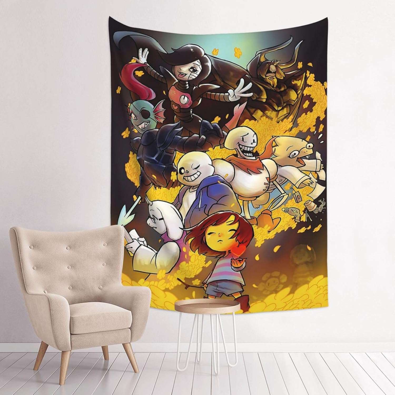 Amazon.com: BNALAO Sans Cartoon Undertale Anime Tapestry Cartoon ...
