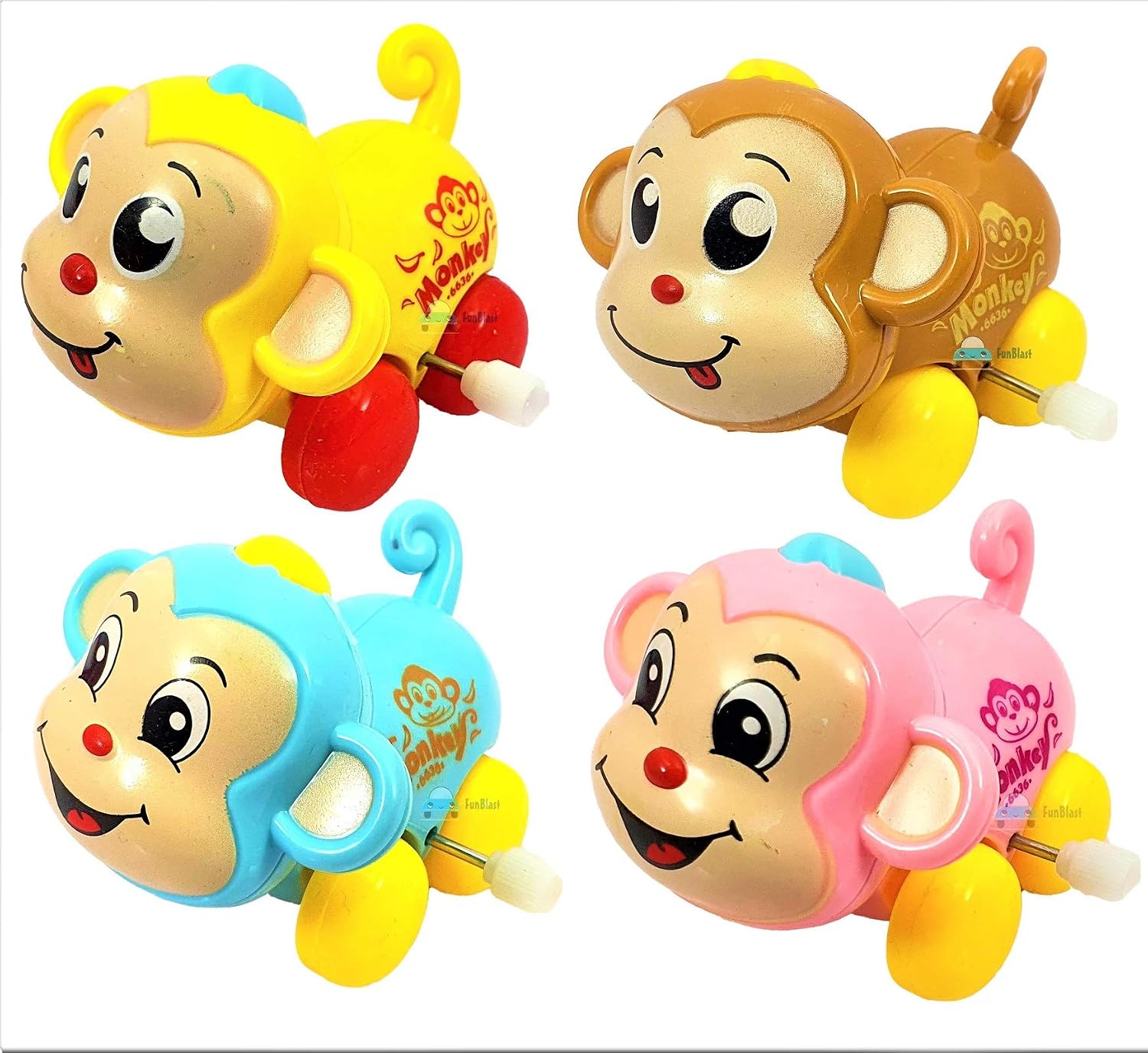 Buy FunBlast Key Winding Monkey Toy for Kids Toy with Friction Power ...