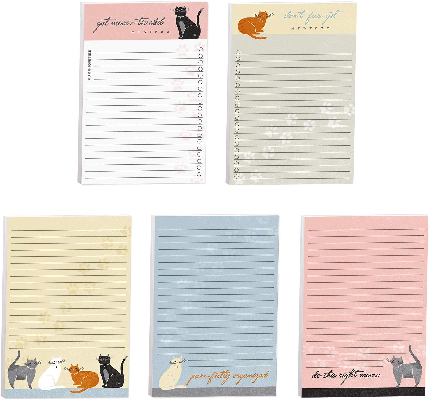 Amazon.com: Cute Cat Ink Pen&6 Color Cat Paper Clips and Silhouette Cat ...