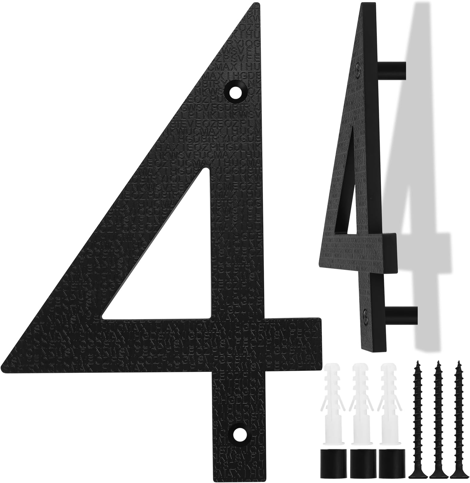 Black House Number, 20cm Large, Floating House Number Plaque, Street ...