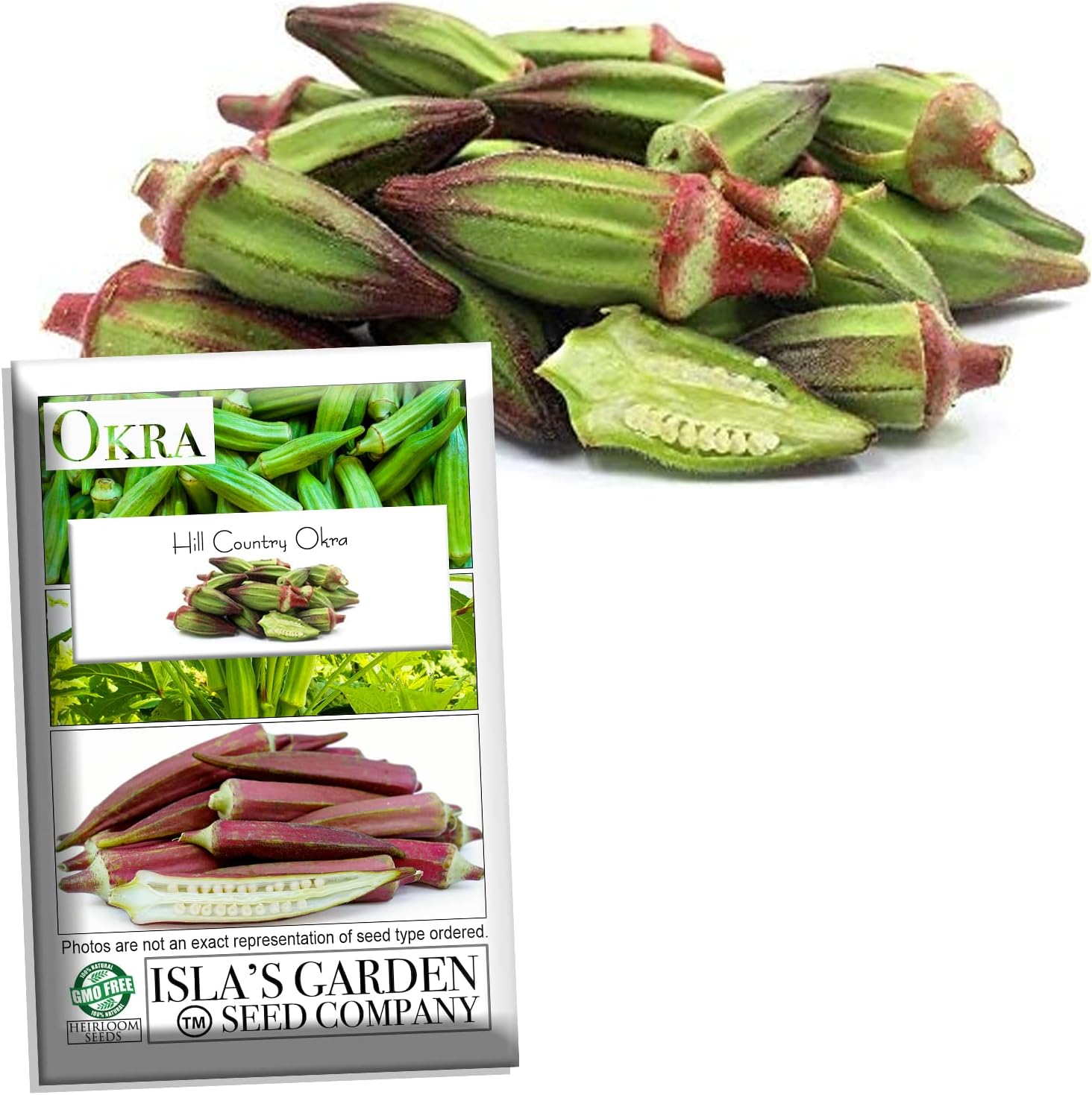 Amazon.com : Hill Country Red Okra Seeds for Planting, 100+ Heirloom ...