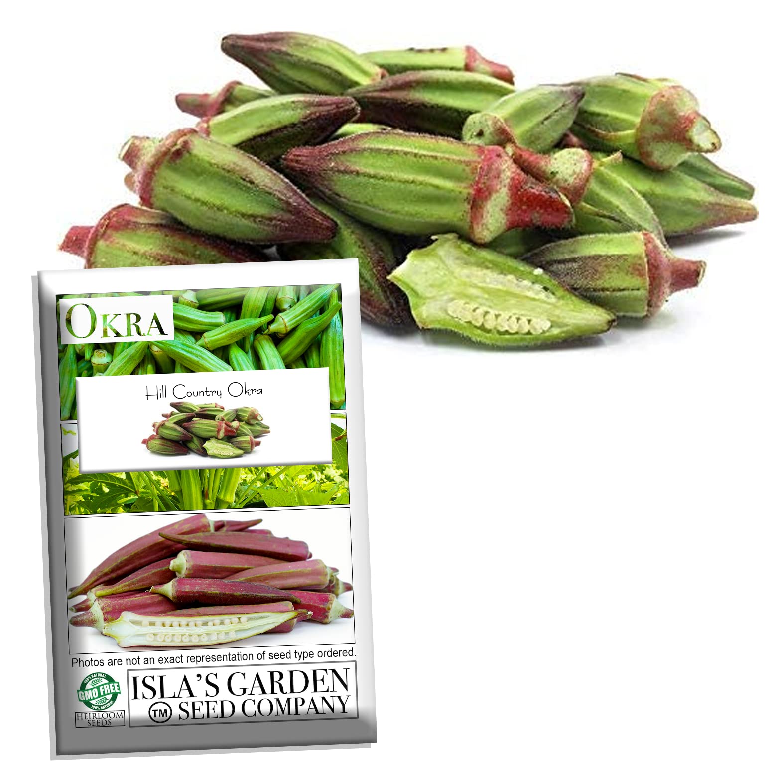 Hill Country Red Okra Seeds f...B08JVMD5M9 | Encarguelo.com
