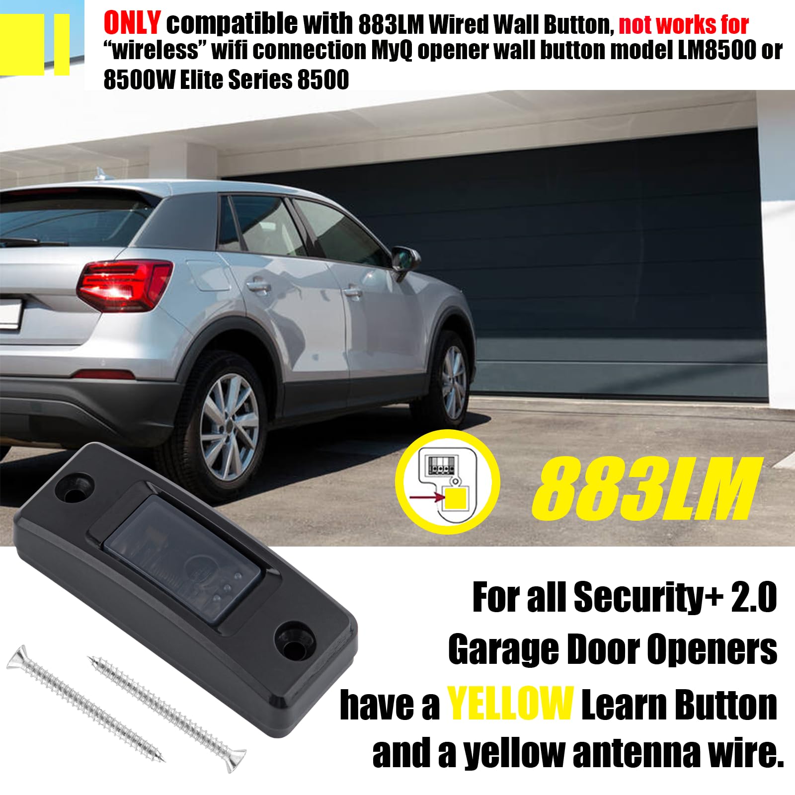 Snapklik.com : For LiftMaster 883LM Multi Function Doorbell, Wired Wall ...