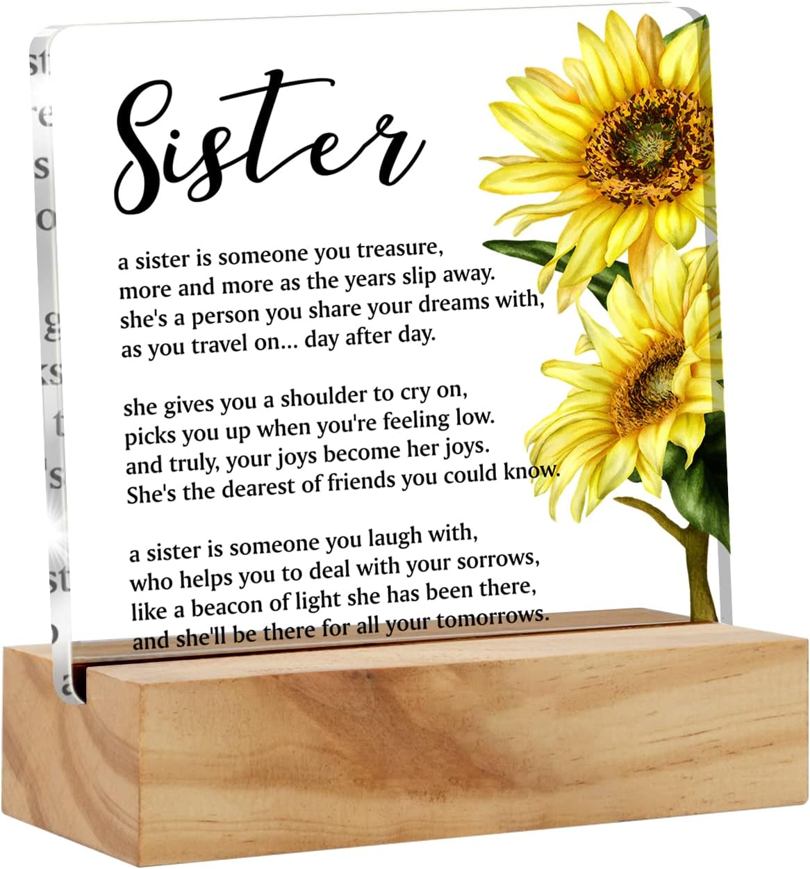 Amazon.com: Sisters Gifts from Sister Stainless Steel Heart Plaque ...