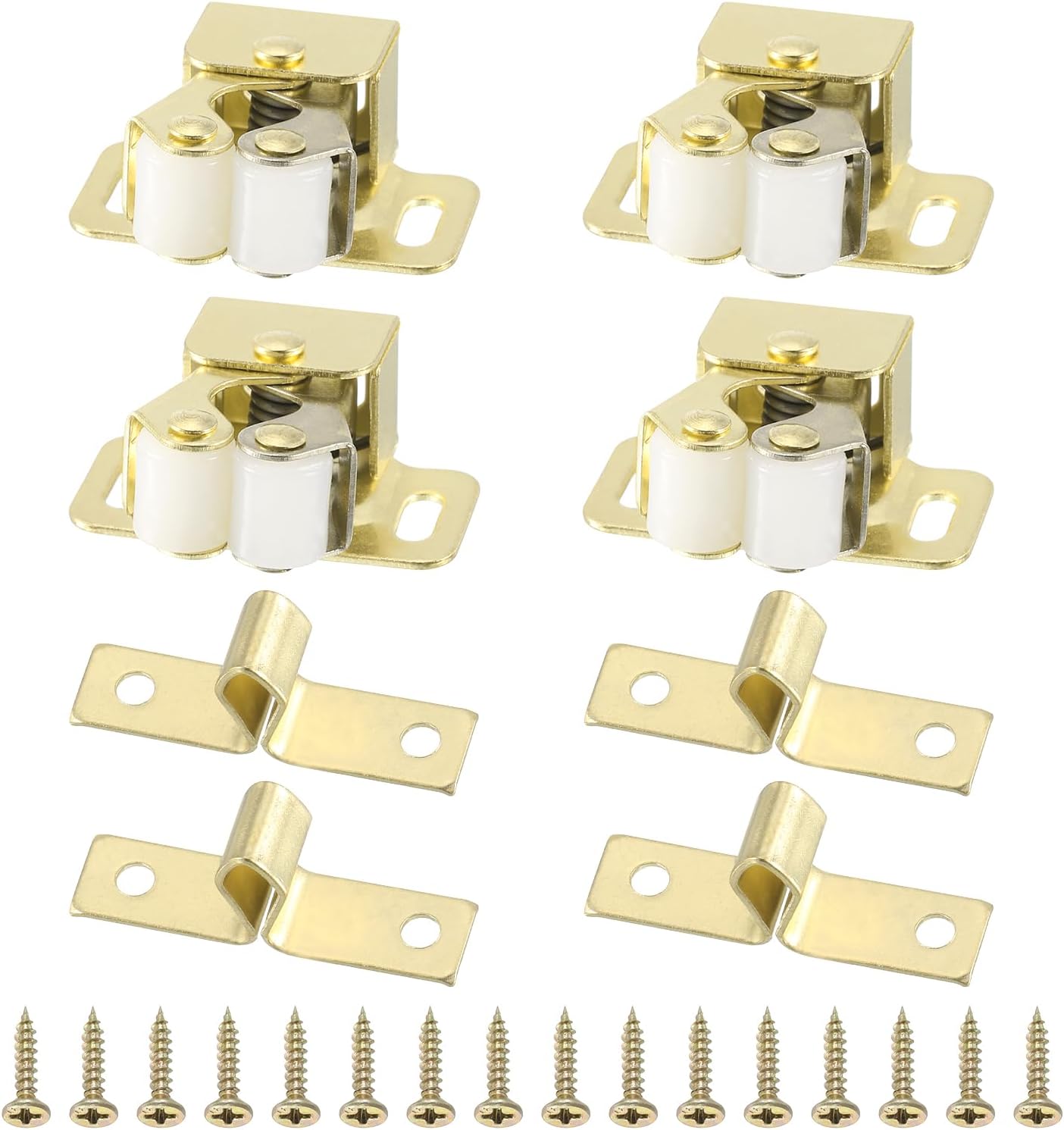 PATIKIL Cabinet Latch Double Roller Catch, 4 Pcs Stainless Steel ...