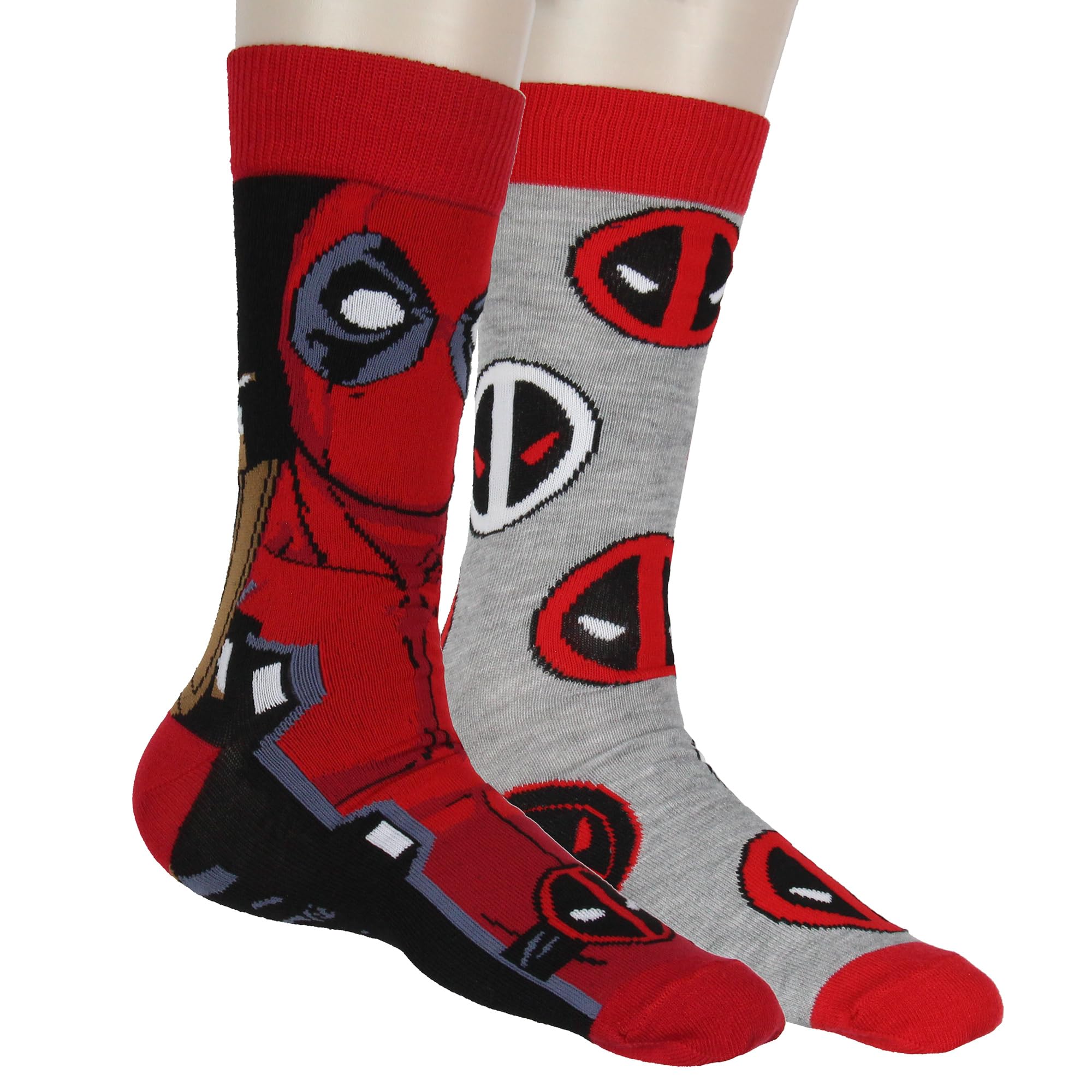 Amazon.com: Hyp Deadpool Socks Marvel Comics Deadpool Character Face ...