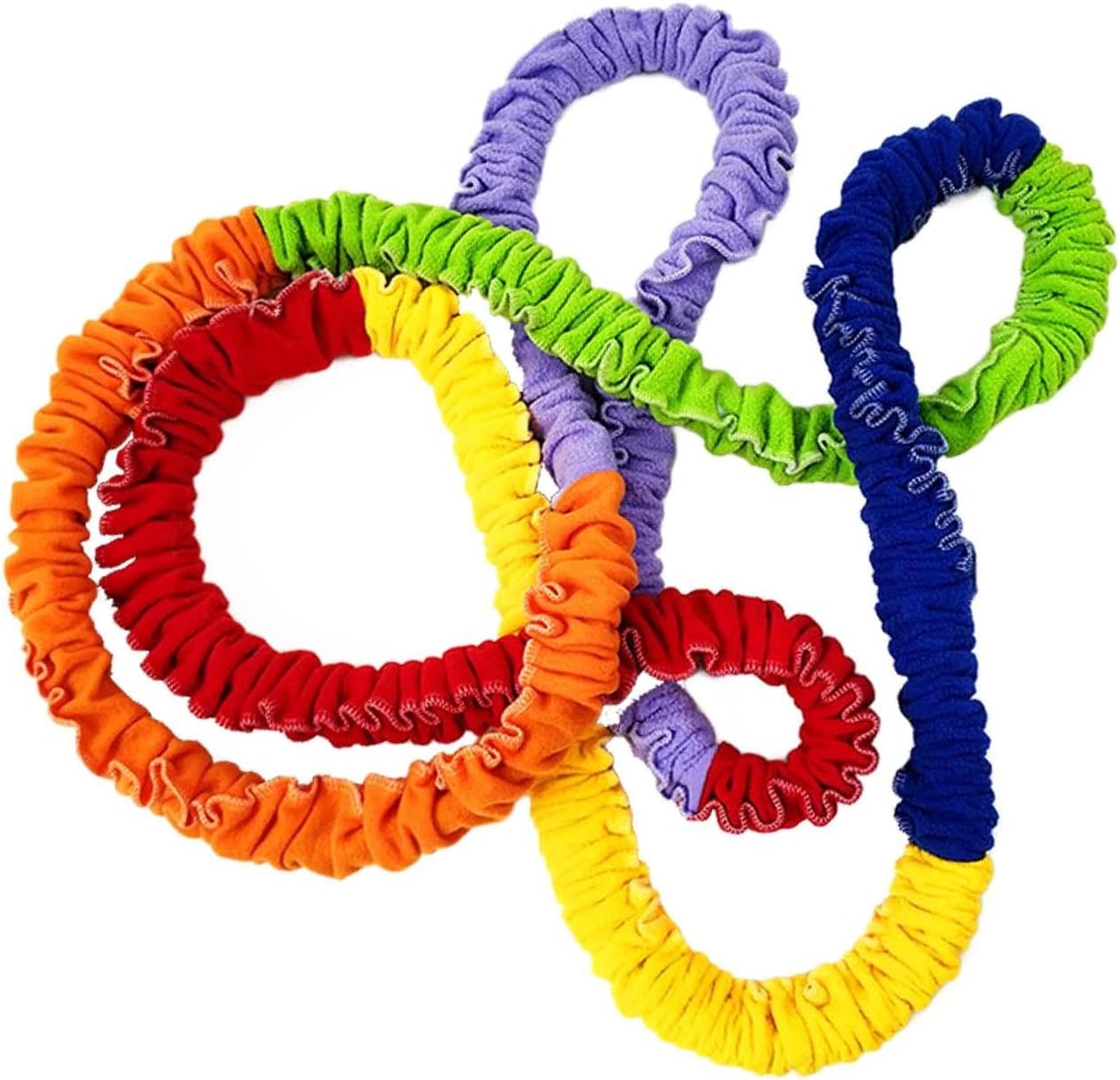 Amazon | LOL-FUN 協力ストレッチバンド レインボーカラー 抵抗バンド スポーツ プルロープ 子供用 屋外 遊び場 学校用おもちゃ | LOL-FUN | スポーツアクセサリー