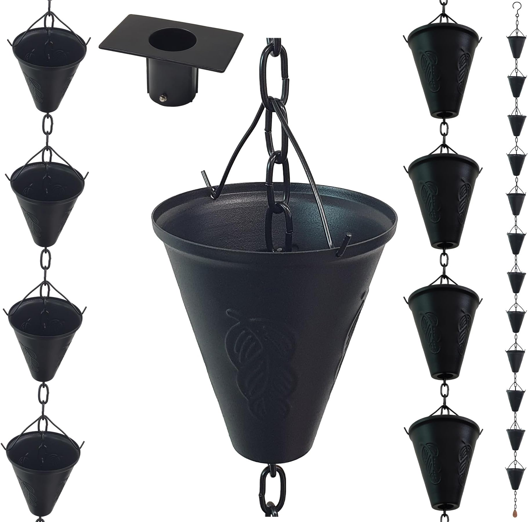 Amazon.com : Prime Garden Rain Chains for Gutters with Gutter Adapter ...