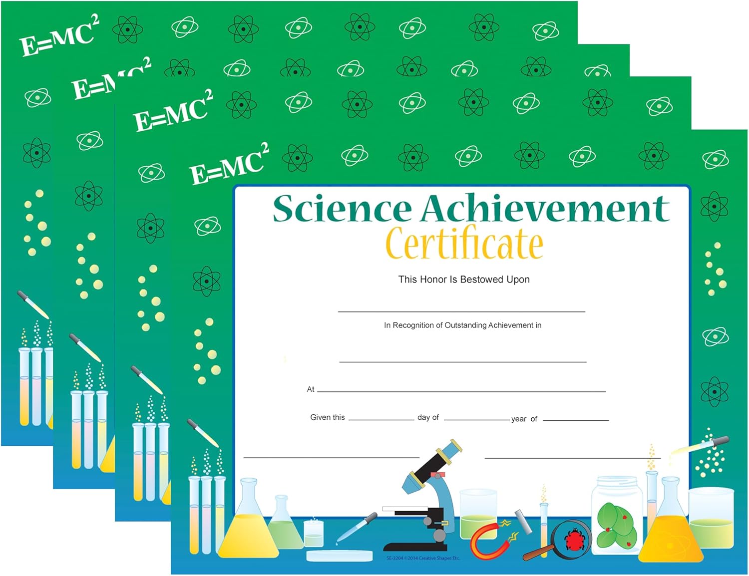 Amazon.com : SHAPES ETC. 30pcs Science Achievement Recognition ...