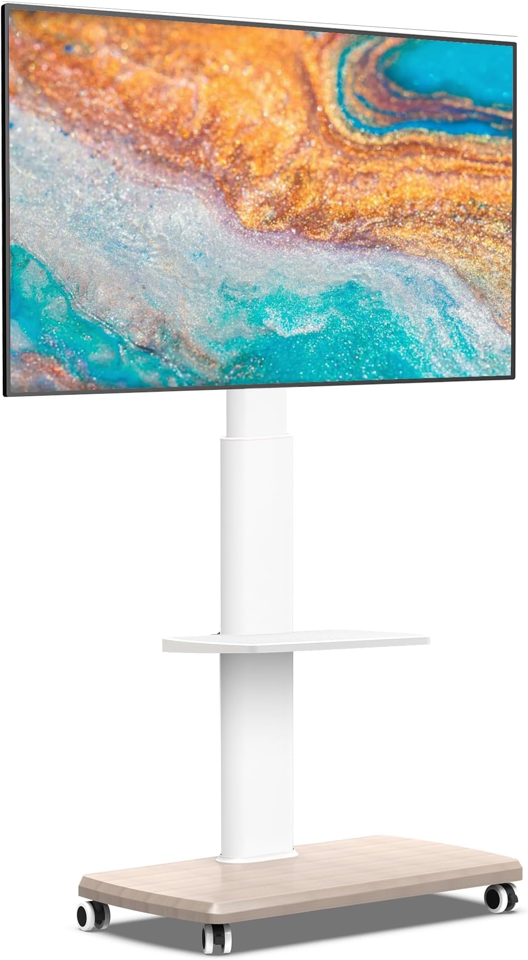 Amazon.com: ECOTINY Easel Rolling TV Stand for 49-80 Inch TV Screen up ...