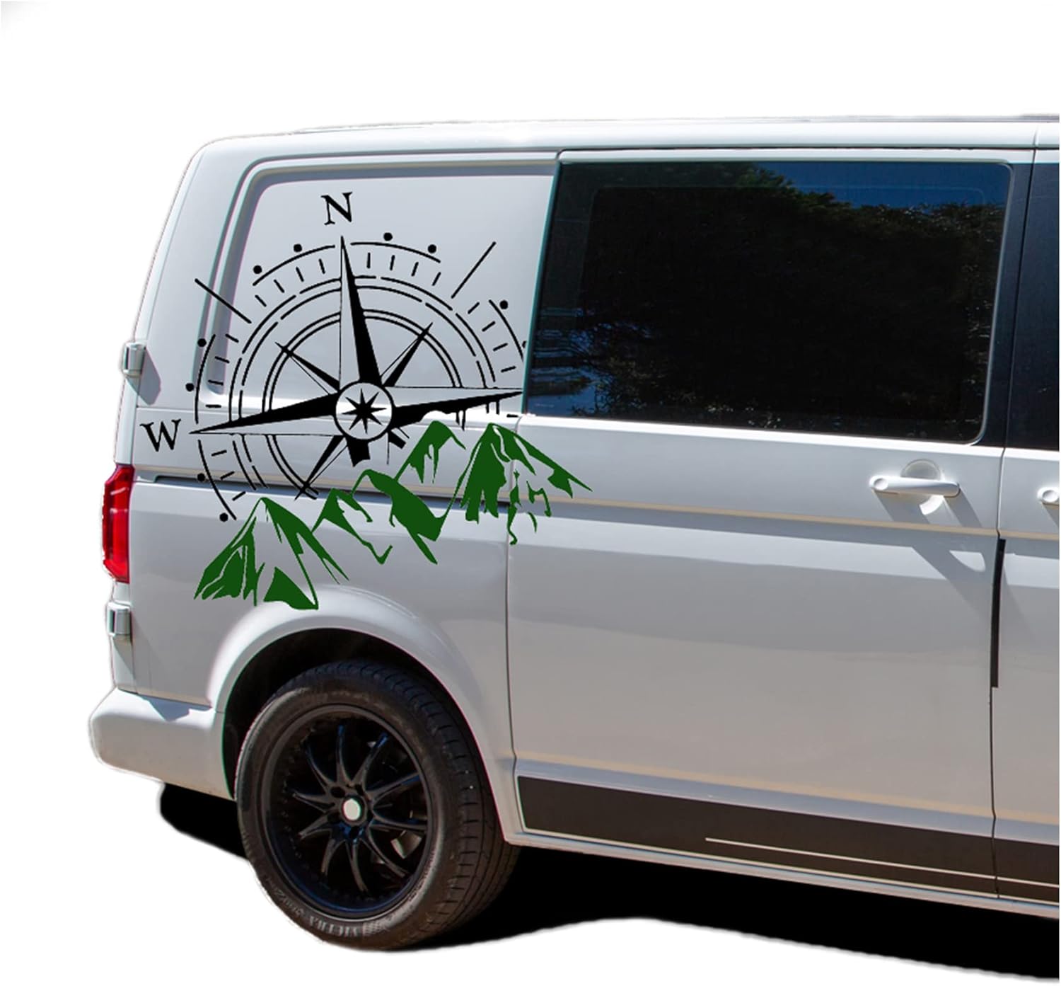 Autoaufkleber Kompass Sport Mountains 60x56cm Windrose Sticker Folie ...