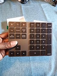 Amazon.com: Bluetooth Number Pad, Lekvey Aluminum Rechargeable Wireless ...