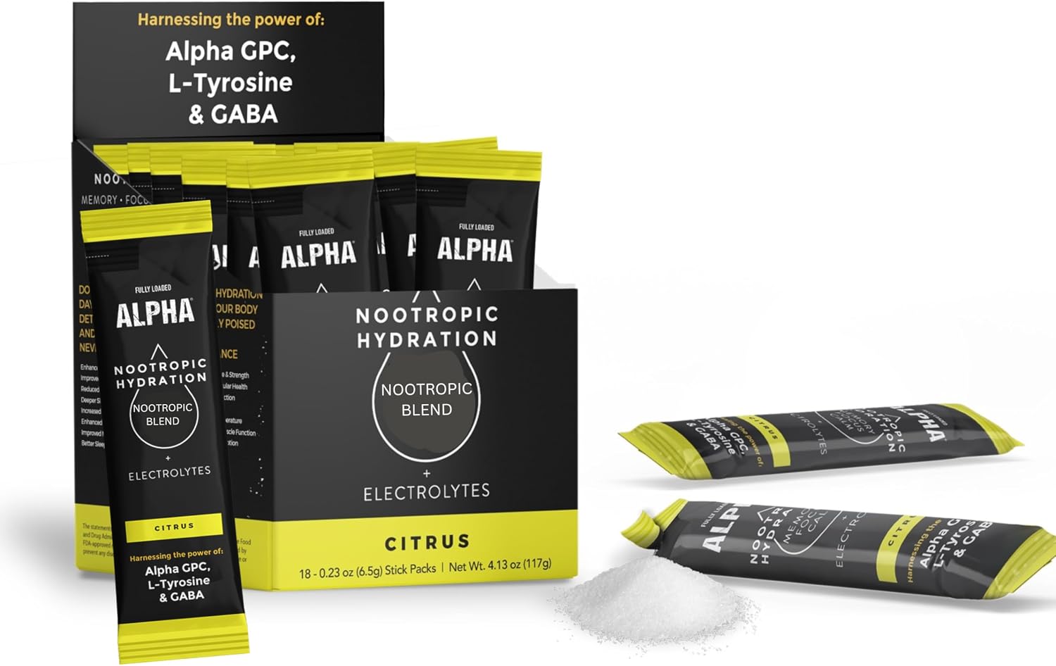 Amazon.com: Fully Loaded Alpha Hydration Nootropic Drink - Citrus ...