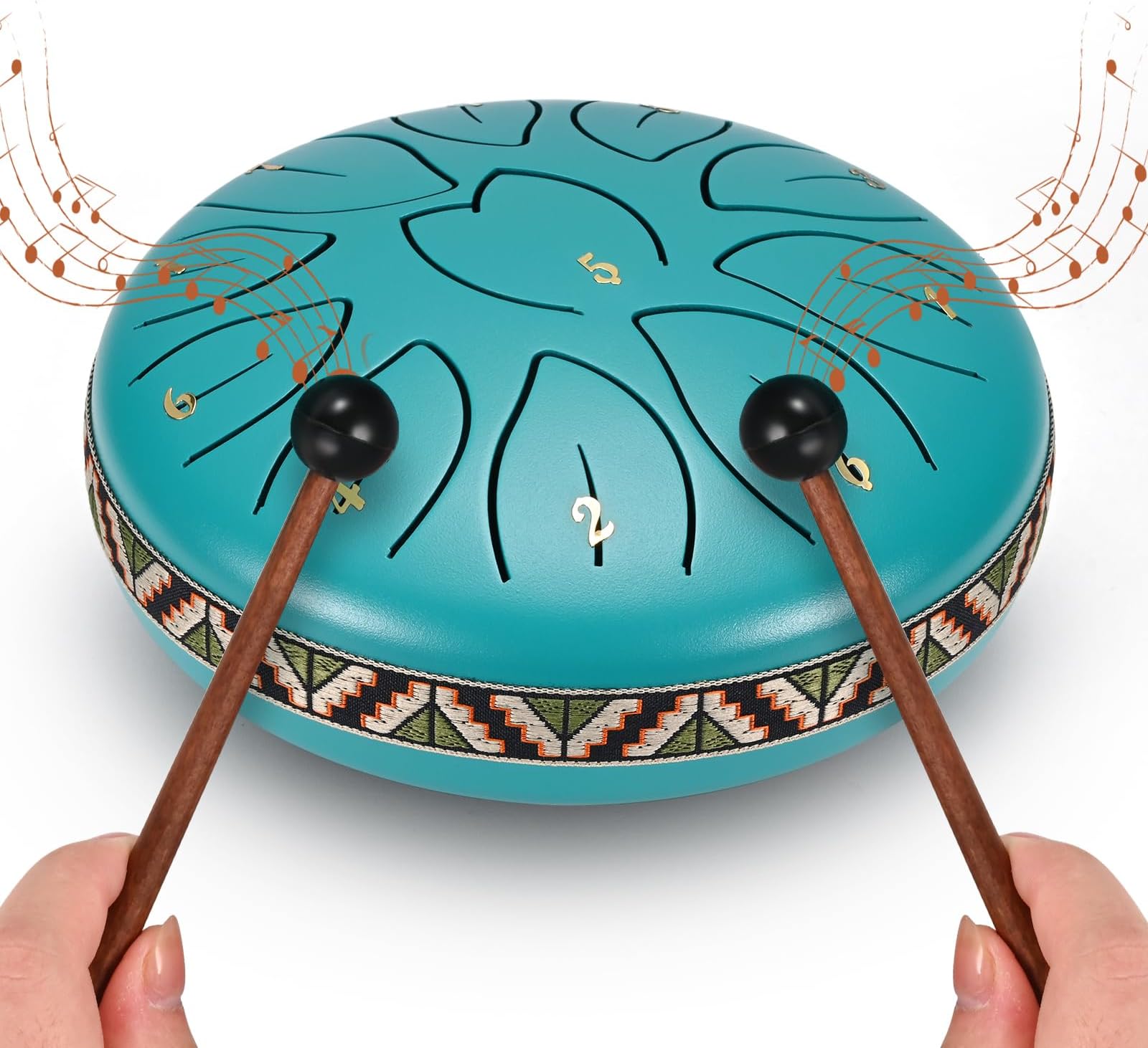 SenDeluz Steel Tongue Drum 11 Note 6 Inches D-Key Rain Drums for Garden ...
