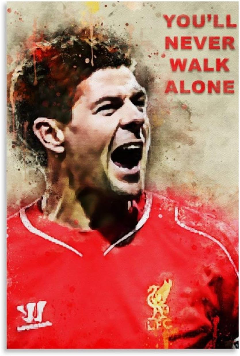 QWSDE Soccer Player Star Steven Gerrard HD Sports Poster 02 Canvas Art ...