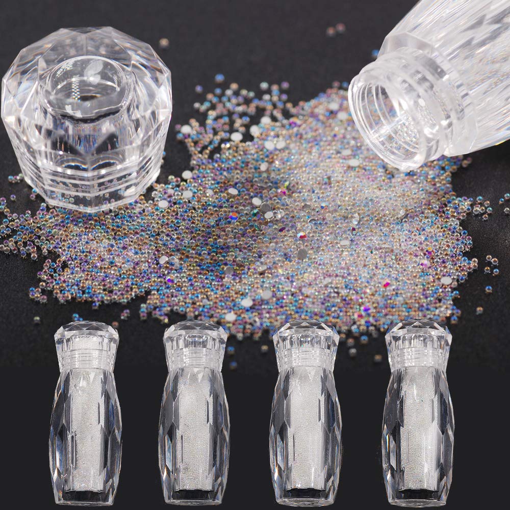 Amazon.com: Micro Ball Micro Crystal Nail Caviar Beads Glass Trend ...
