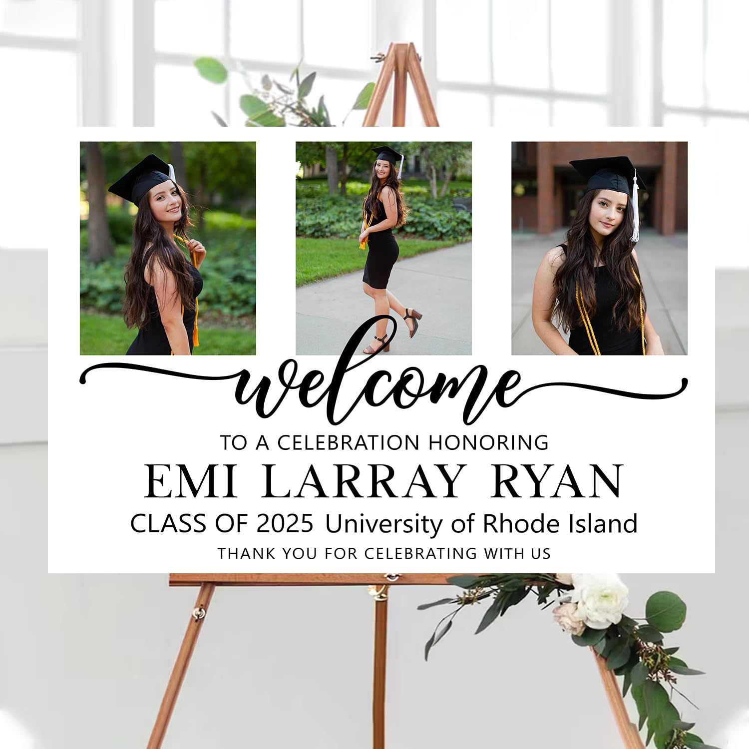 Amazon.com : Graduation Party Welcome Sign Custom Photo Grad Party Sign ...