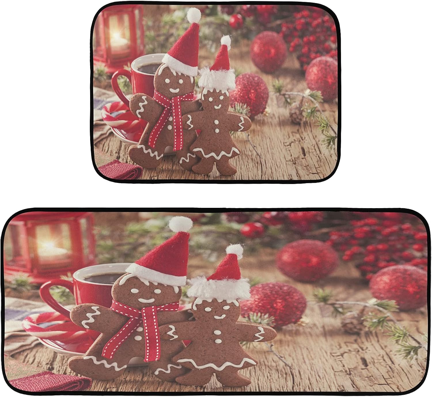 Amazon.com: Eionryn Christmas Gingerbread Men Kitchen Mats Winter Xmas ...