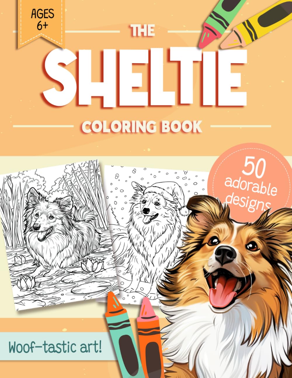 Amazon.com: Sheltie Coloring Book: 50 Easy and Relaxing Dog Colouring ...