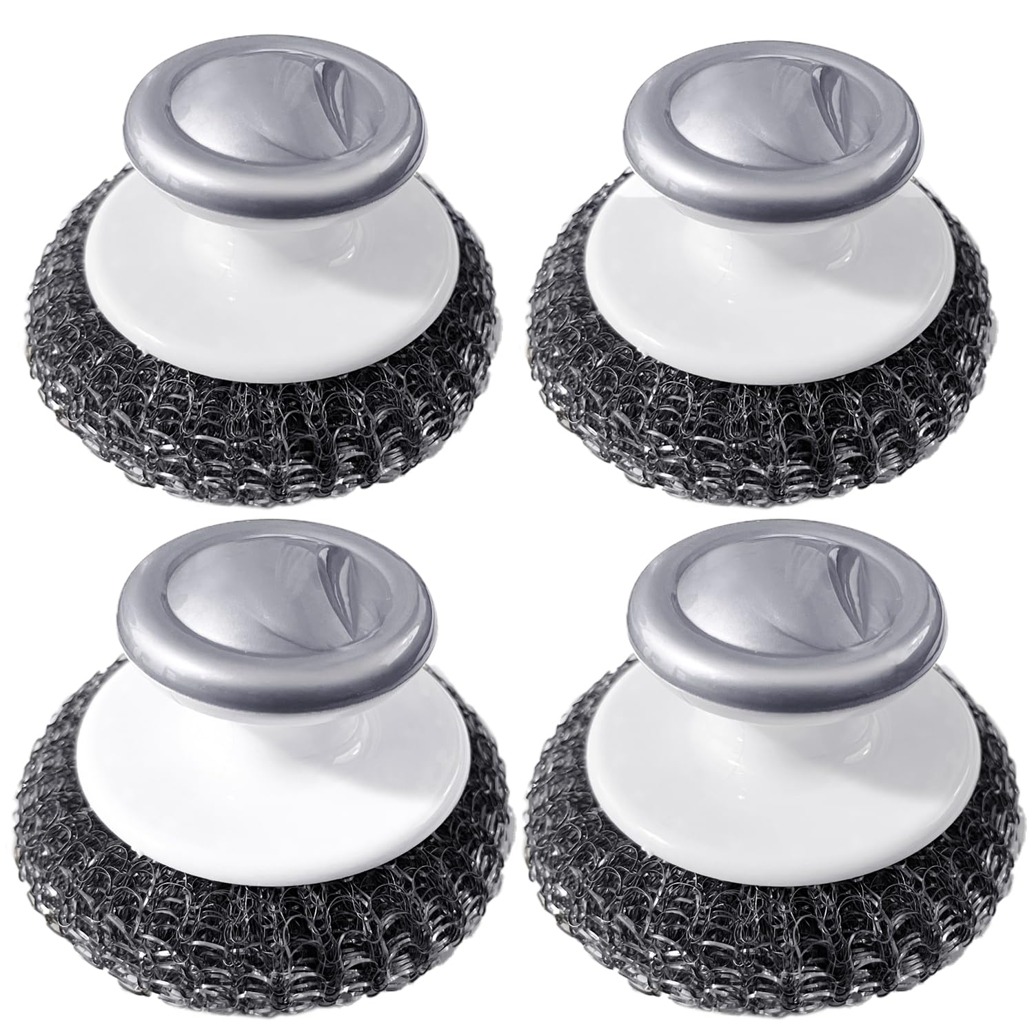 Amazon.com: Stainless Steel Wool Scrubber with Handle, Heavy Duty Dish ...