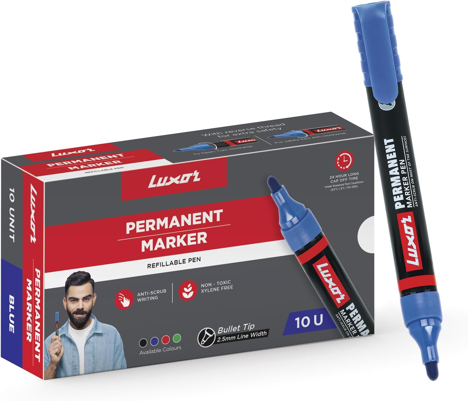 Reynolds HD PM 5 CT pouch - Blue | HD Bold Tip Point Permanent Marker ...