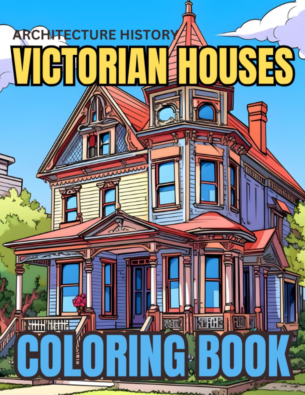 Amazon.com: Victorian Houses Coloring Book: Architecture History(United ...