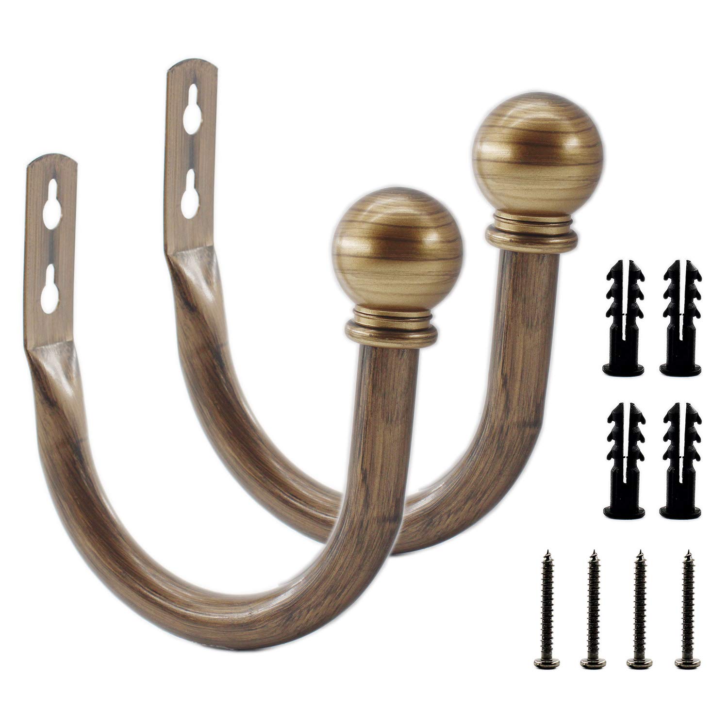 Amazon.com: Decorative Curtain Holdbacks,ULIFESTAR Wall Mounted Window ...