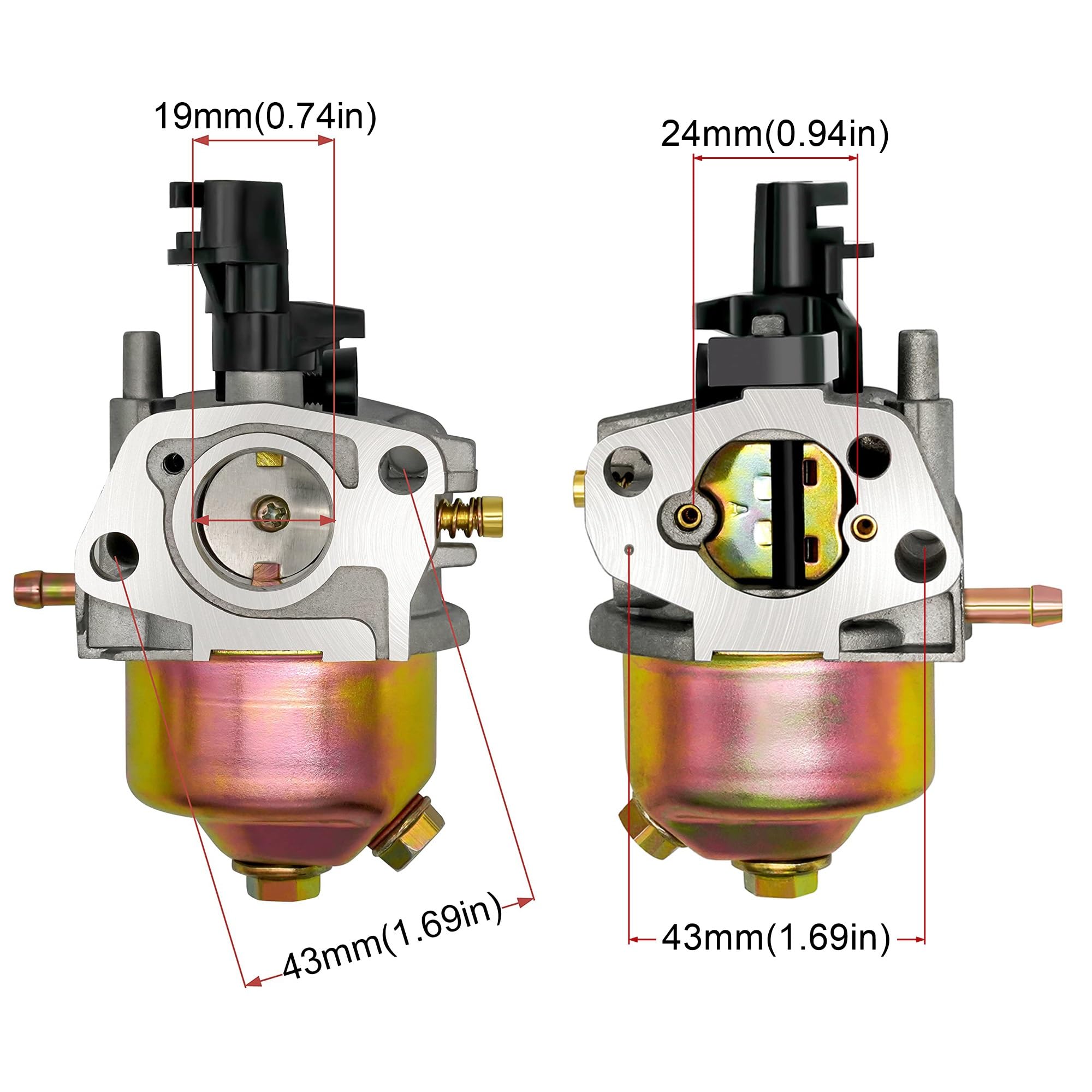 Snapklik.com : 196cc 212cc 224cc Generator Carburetor Insulator Spark ...