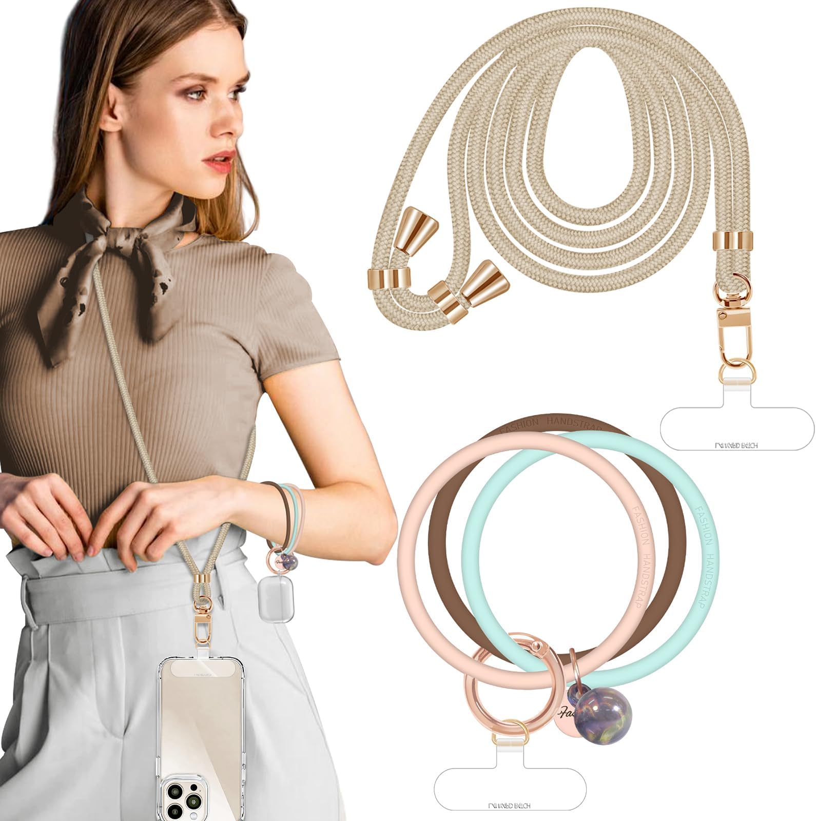 ROCONTRIP Phone Lanyard Crossbody Phone Strap and Silicone Wrist Strap ...