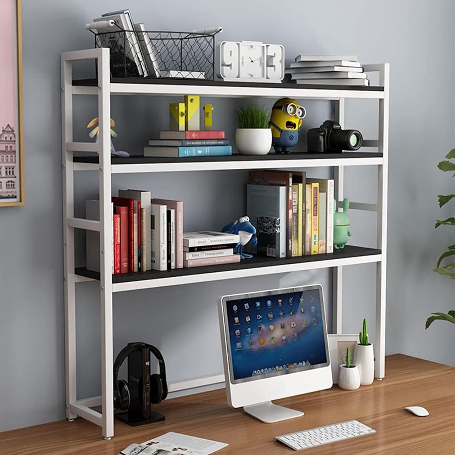 Desktop Bookshelf Desktop Bookshelf for Computer Desk - 3 Tier ...