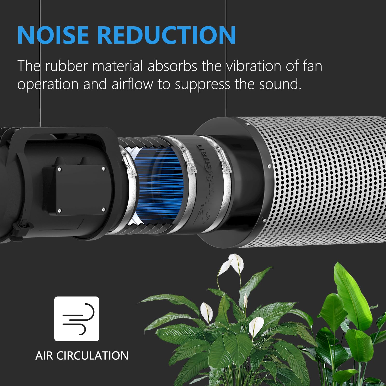 Snapklik.com : 6 Dust Collection Fittings Rubber Noise Reduction Clamp ...