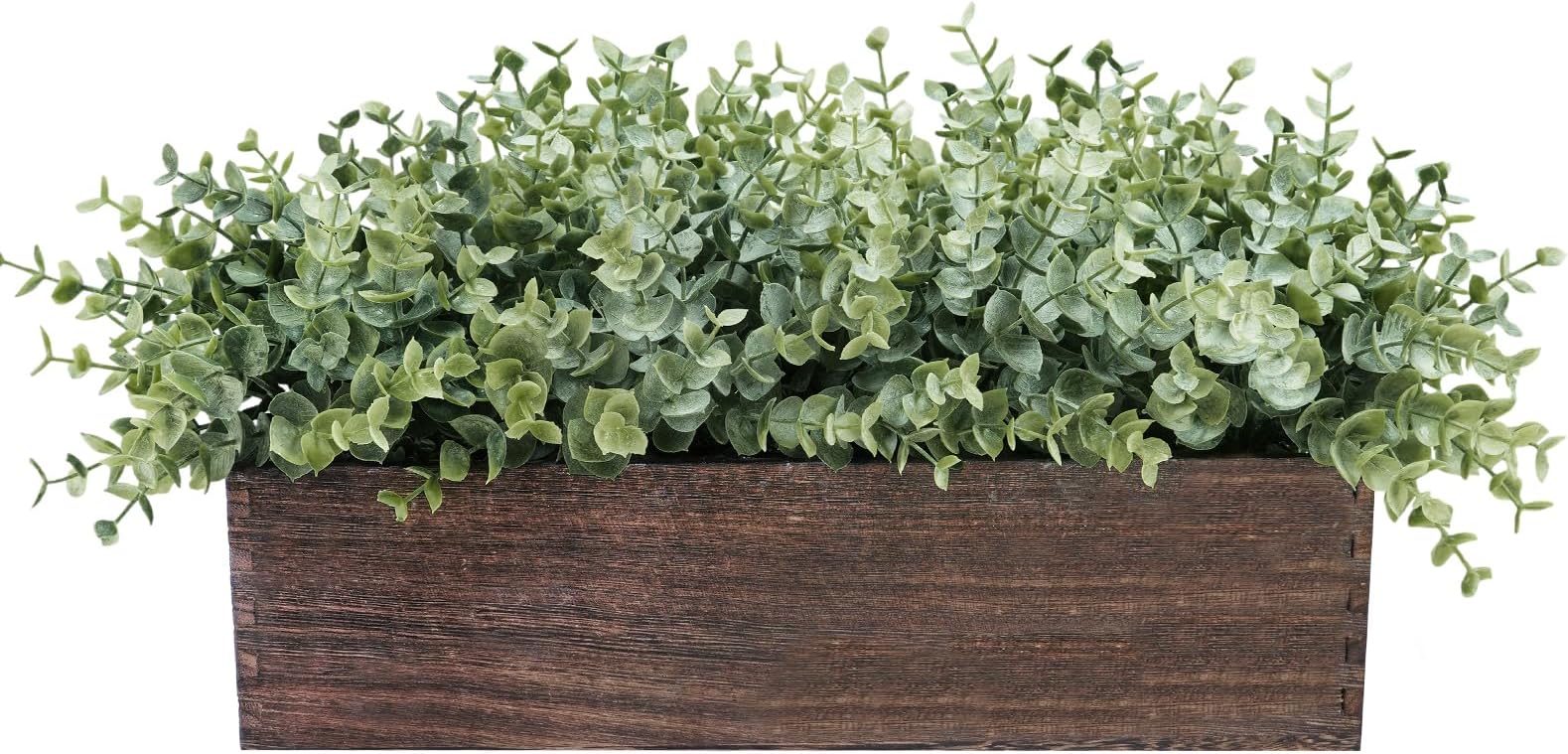 Amazon.com: Winlyn Farmhouse Eucalyptus Arrangement in Rustic ...