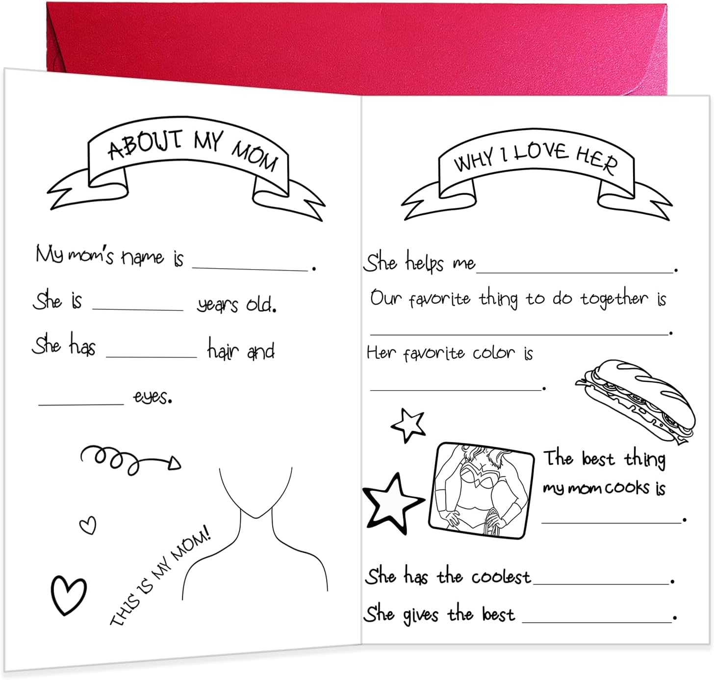 Amazon.com: Hilgue Fill in Blank Happy Mother’s Day Card from Son ...