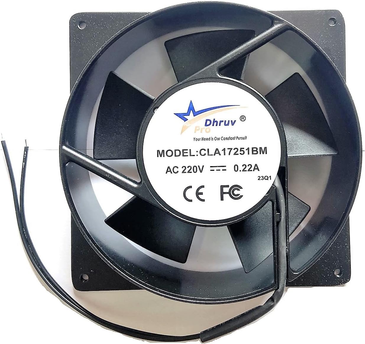 DHRUVPRO 220V AC Metal Body or Blade Fan Cooling Fan Exhaust brushless ...