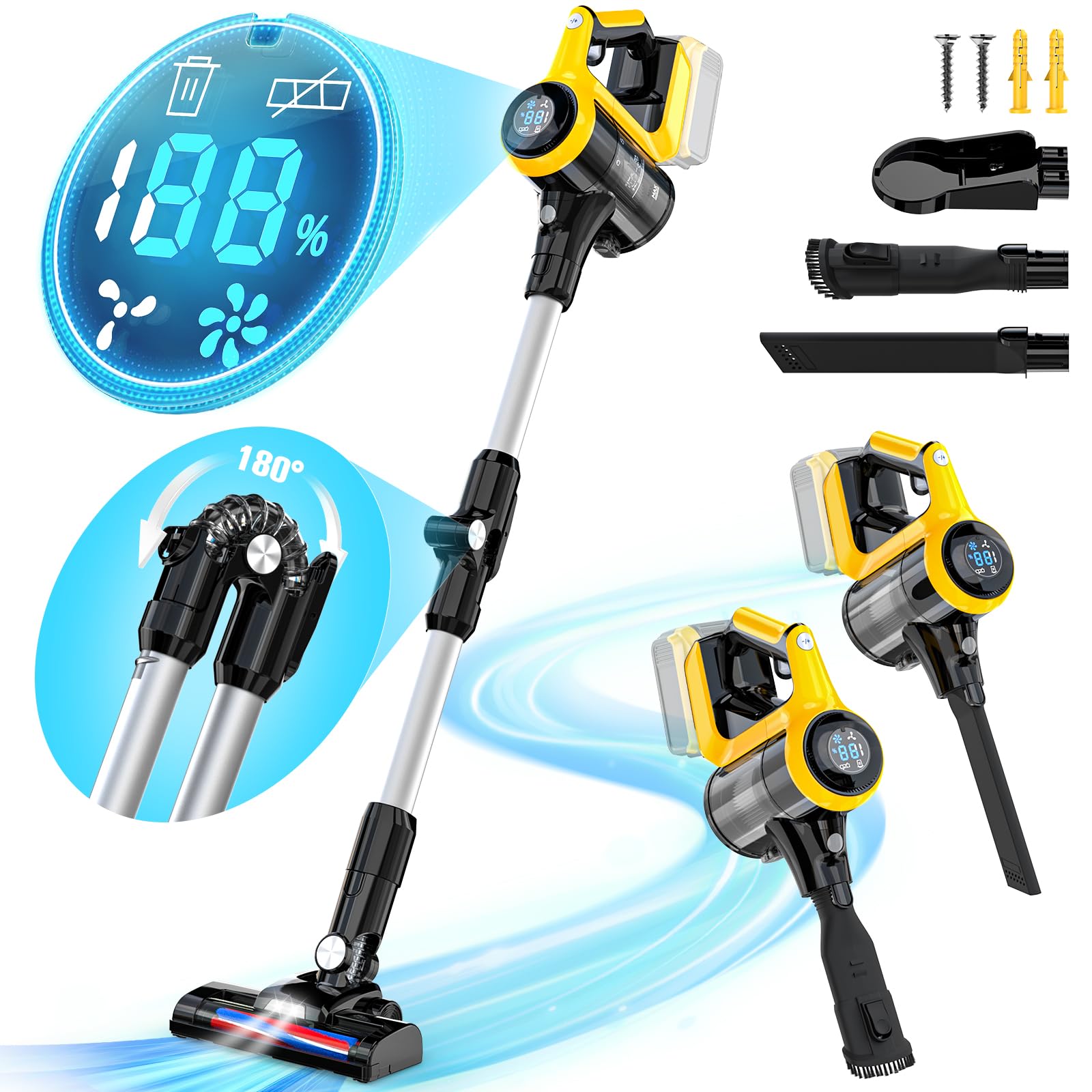 Amazon.com - Cordless Vacuum Cleaner for DeWALT 20v Battery(No Battery ...