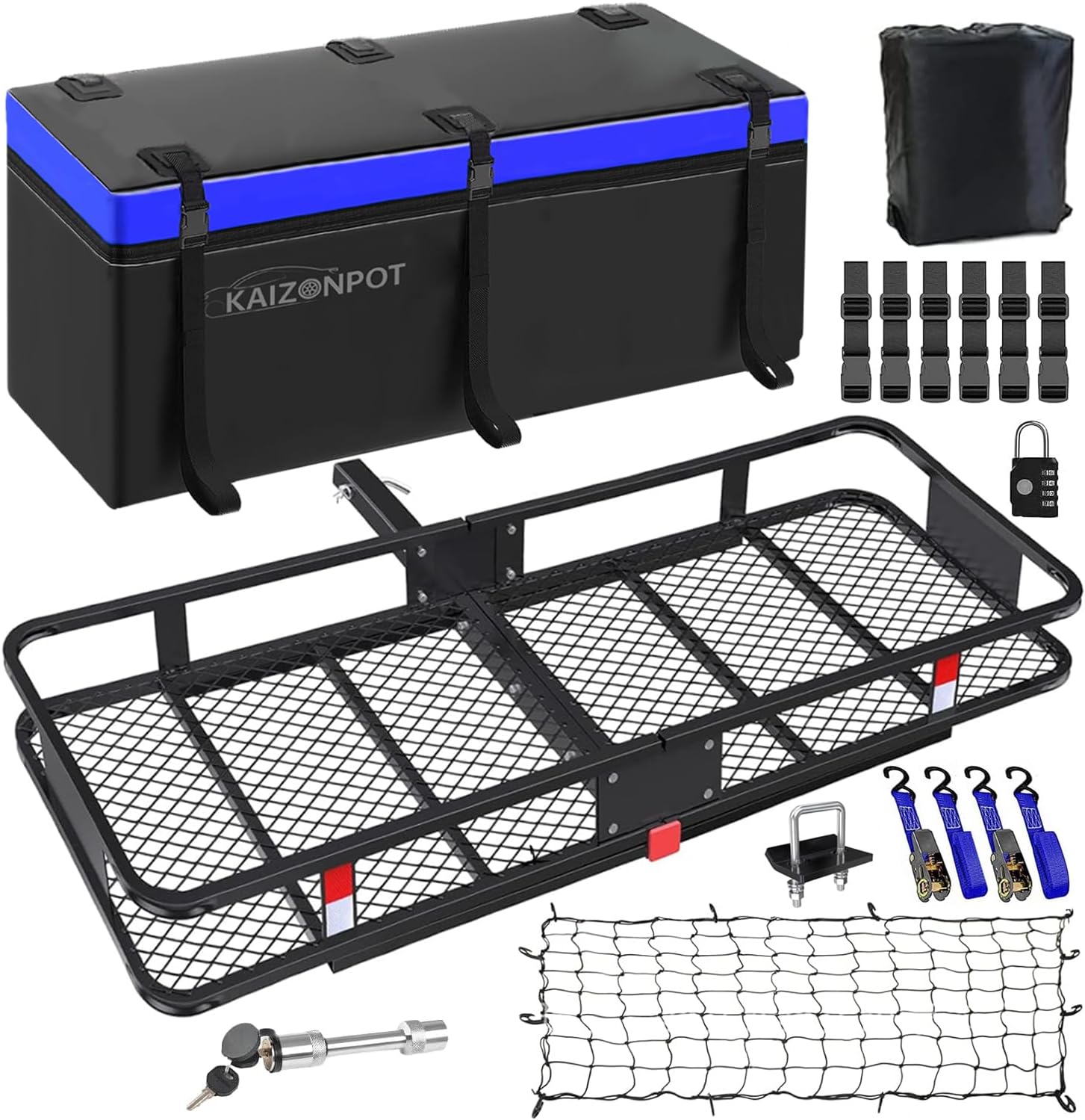 Amazon.com: KAIZONPOT 60" x 20" x 6" Trailer Hitch Cargo Carrier Hitch ...