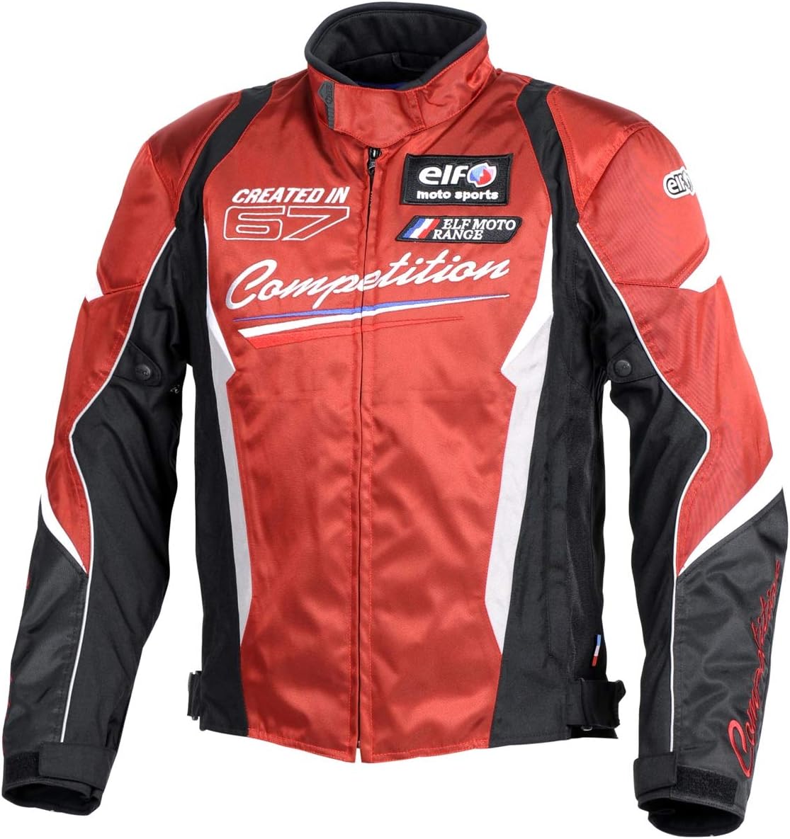 Amazon | [エルフ] バイク用ブルゾン Nylon Blouson(ナイロンブルゾン) レッド L EL-8245 | ジャケット | 車＆バイク