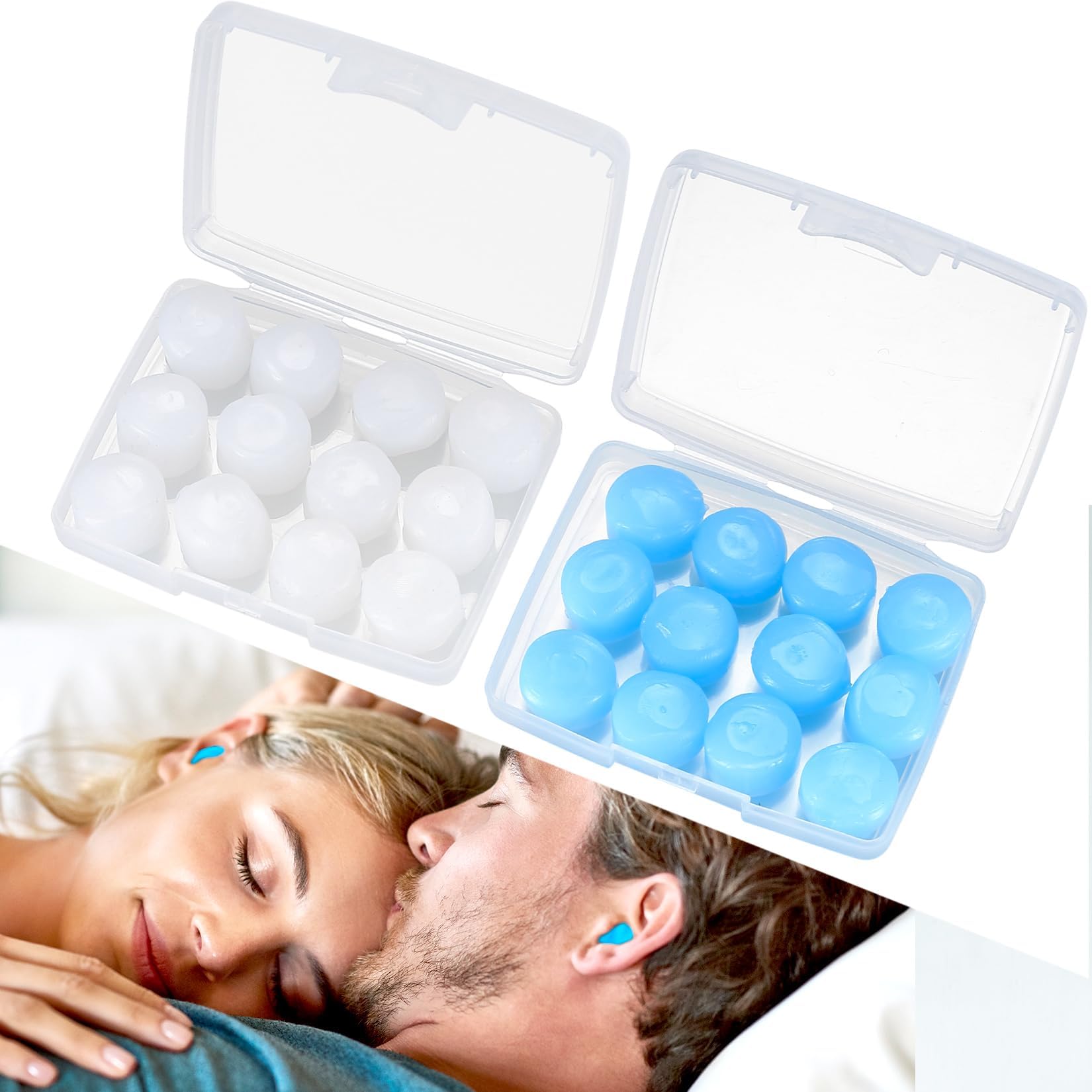 Amazon.com: Silicone Ear Plugs for Sleeping, 24 Pcs Soft Silicone ...
