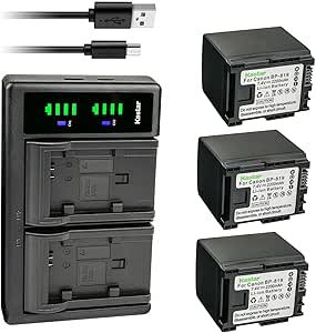 Amazon.com: Kastar 3-Pack Battery and LTD2 USB Charger Replacement for Canon VIXIA HF S200 ...