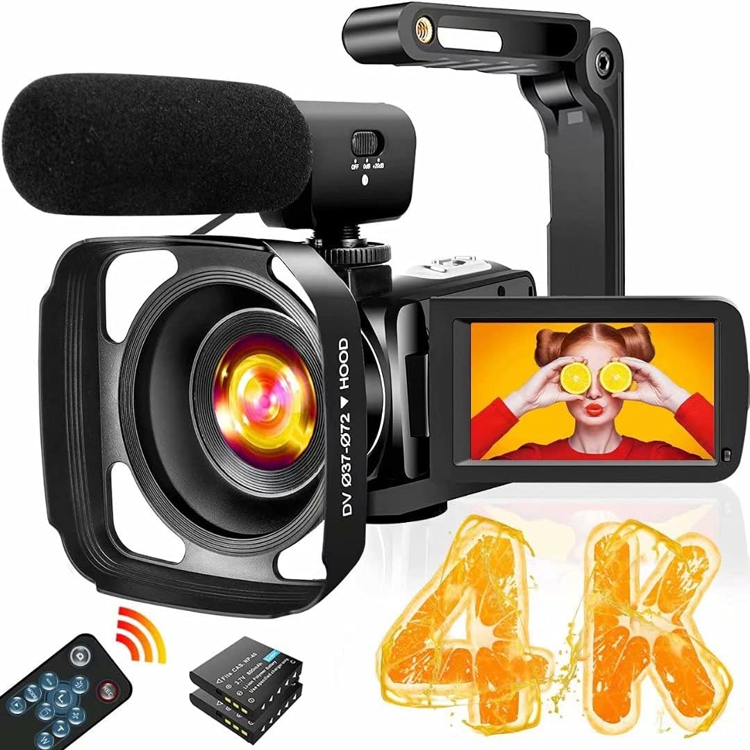 Amazon.com : 4K Digital Camera 48MP 18X HD Camcorder WiFi IR Night ...