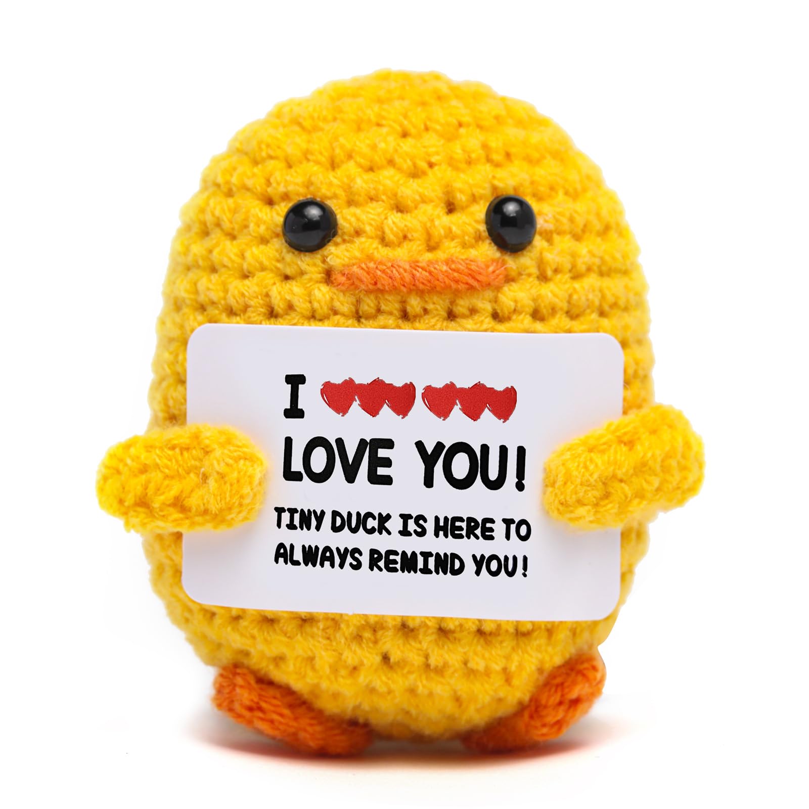 Amazon.com: Artlunar Funny Positive Duck Emotional Support Duck Crochet ...