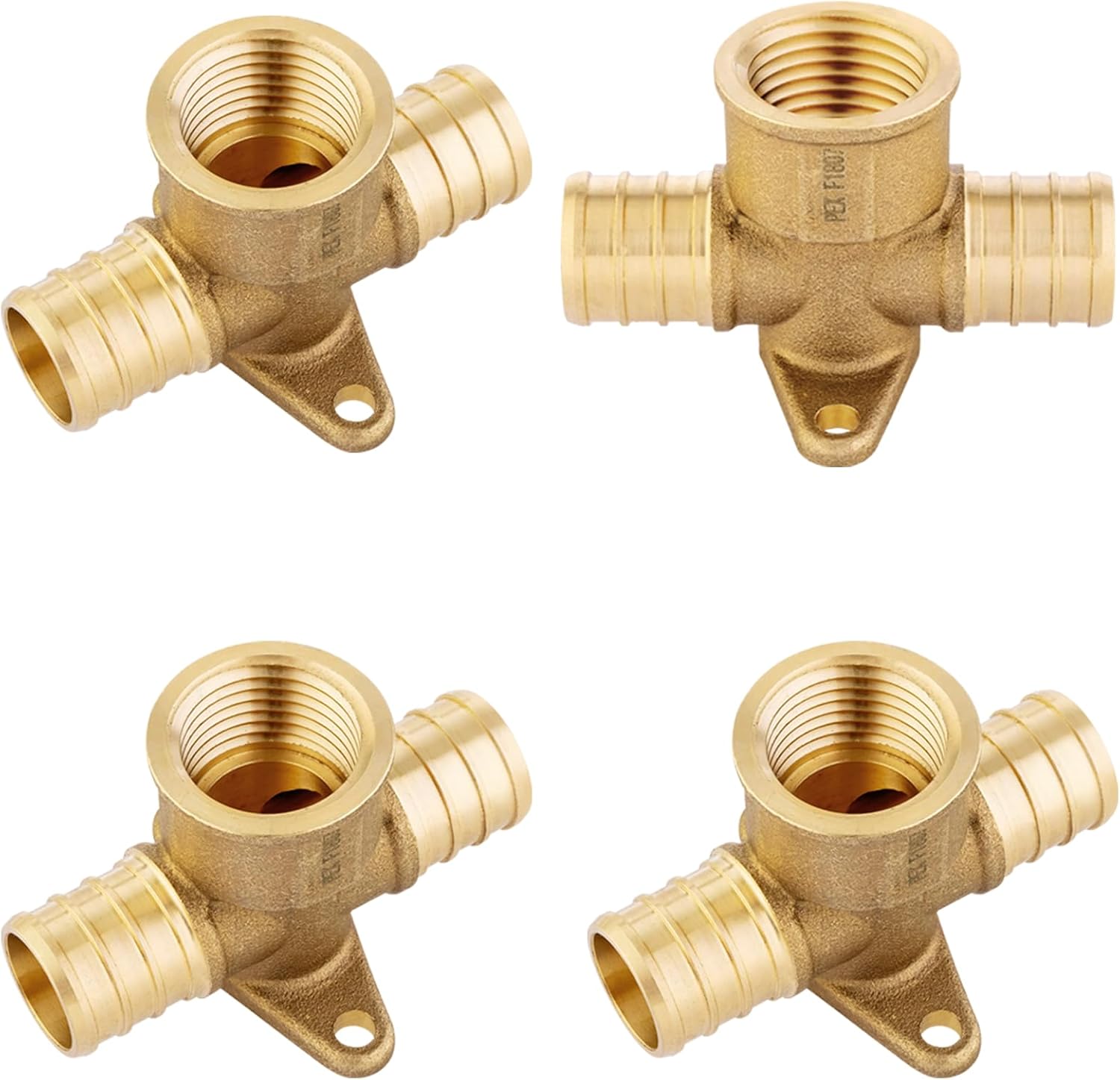 Amazon.com: HeSun 4-Pack PEX Fittings, 1/2" PEX x 1/2" PEX x 1/2 ...