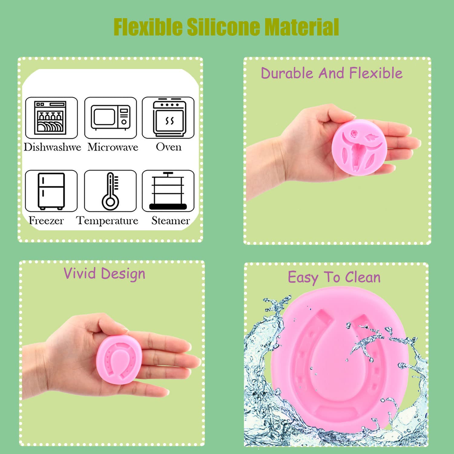 Snapklik.com : Bull Head Silicone Molds Horse Saddle Horseshoe Hoof ...