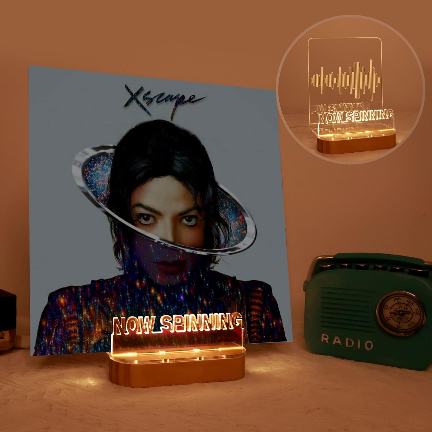 Amazon.com: Light up Now Spinning Vinyl Record Stand, Ammonite Now ...