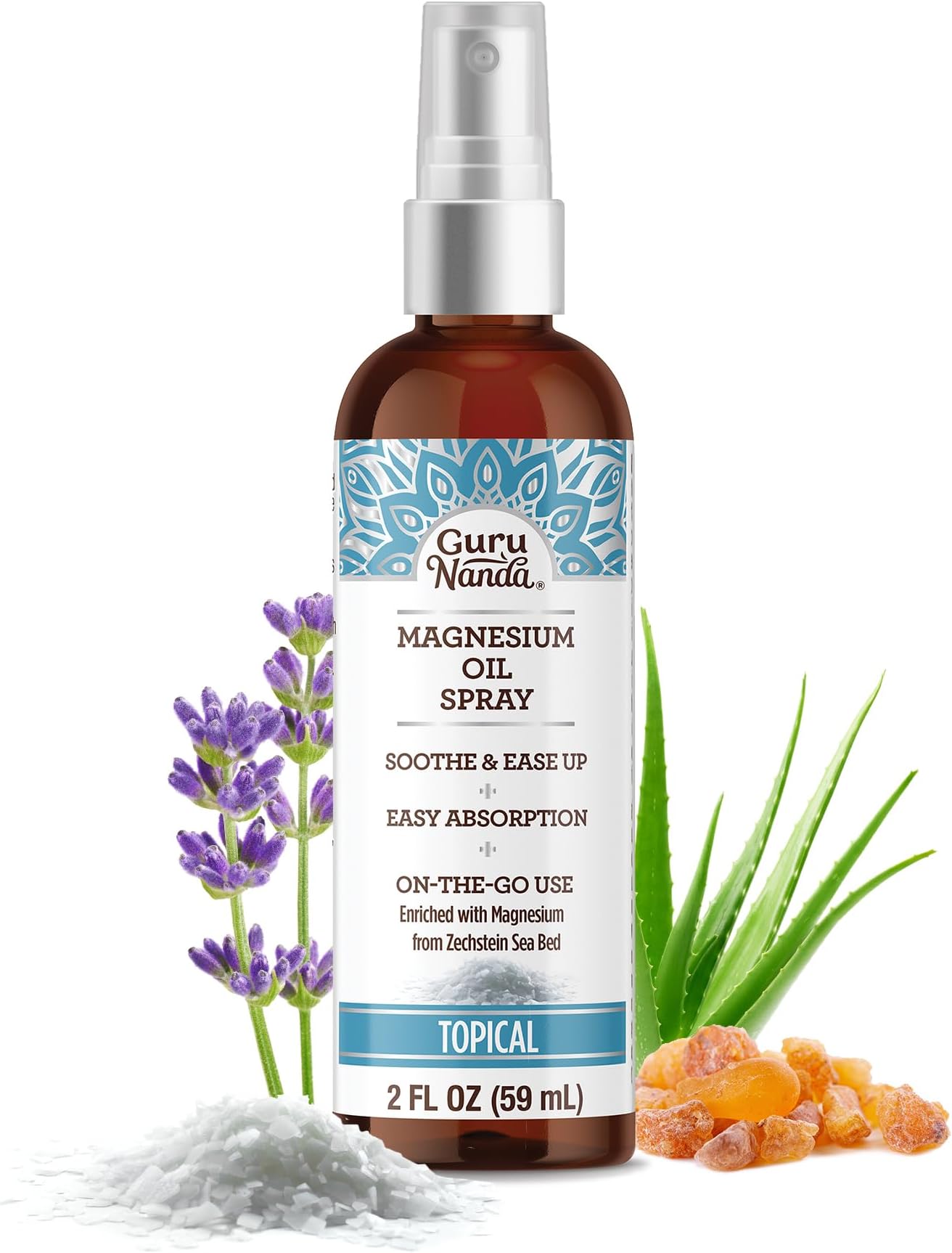 Amazon.com: GuruNanda Magnesium Oil Spray (2 Fl Oz), Topical Magnesium ...