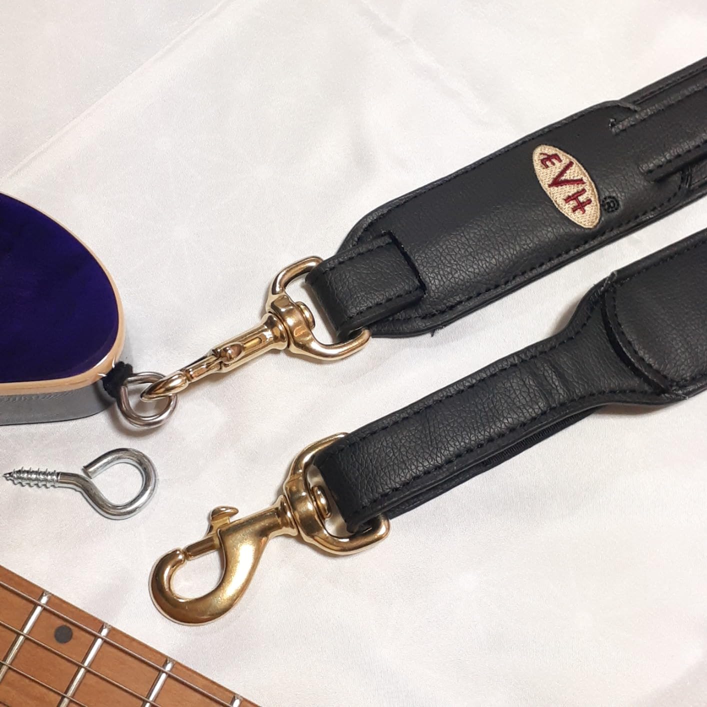 Amazon | EVH ギターパーツ EVH® Strap Clasps with Eye Hooks | エレキギターストラップピン ...